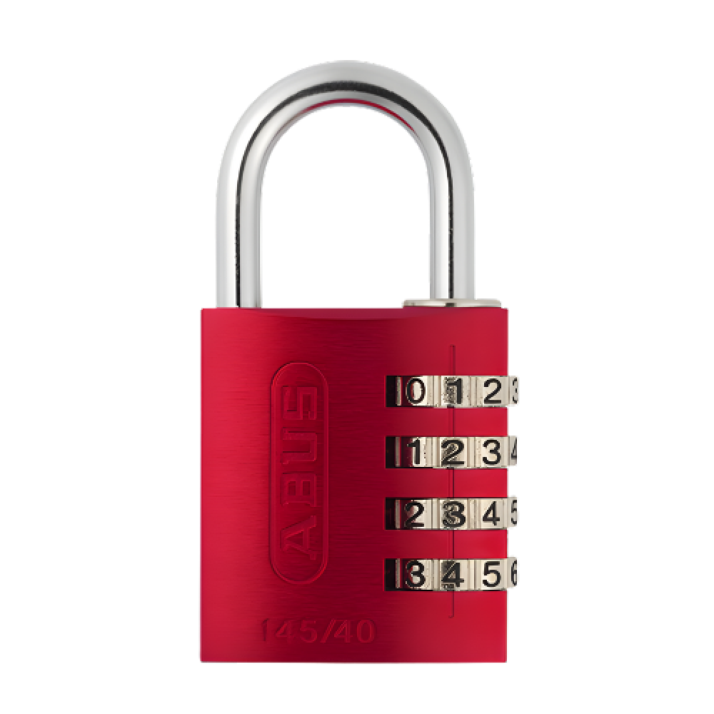 ABUS Combination Padlock 40mm 145/40-RED-1 – Keyless Security Lock