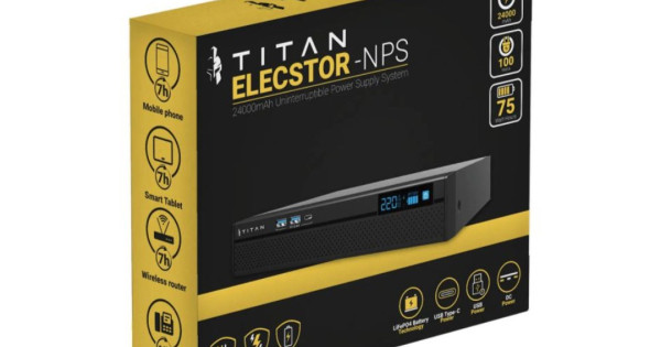 Elecstor - Mini DC UPS 100W - 24000MAH - 75wh