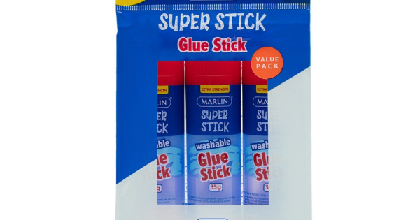 Marlin - Super Stick Glue Stick 35g 3 Pack (SM134)