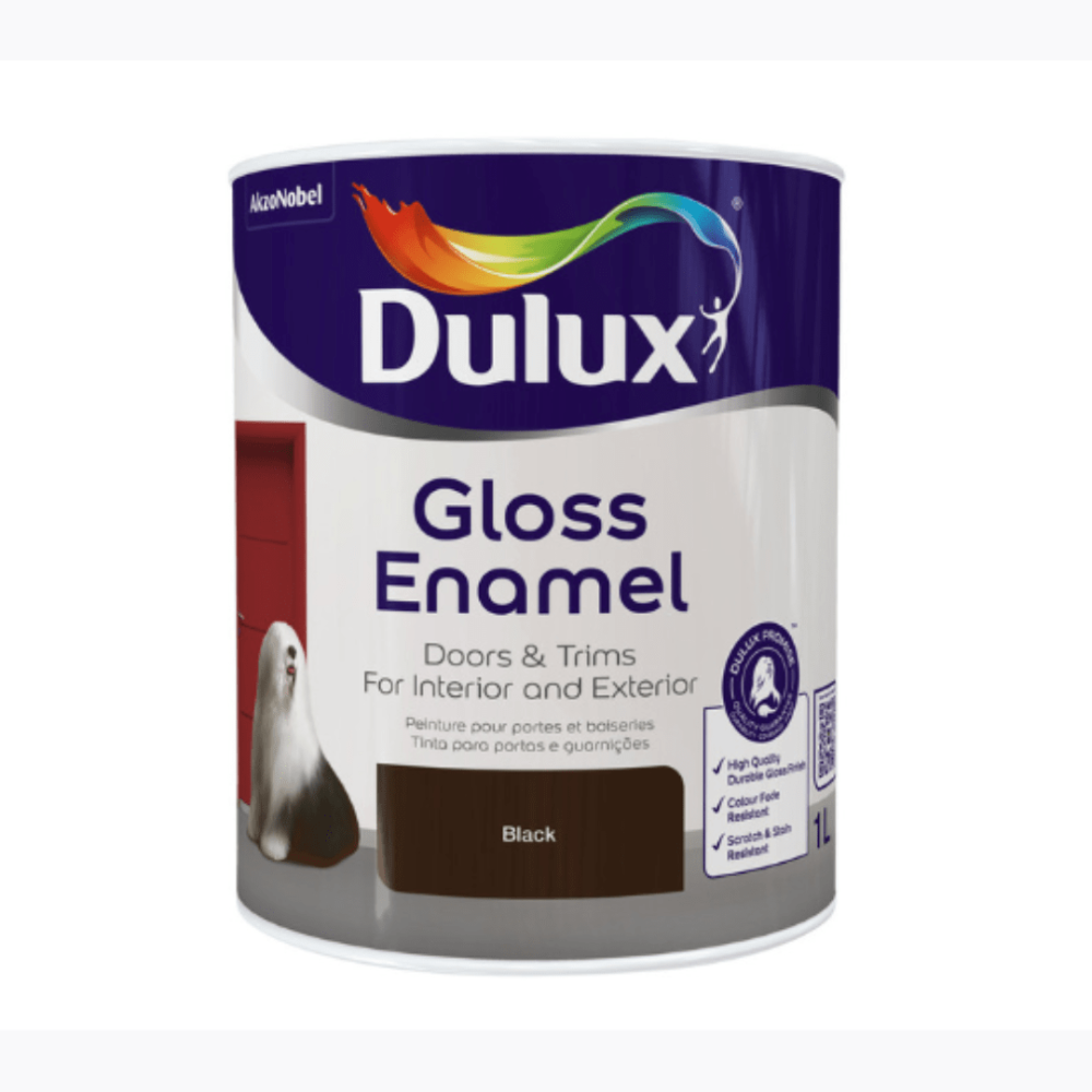 Dulux - Gloss Enamel - Black- 1L