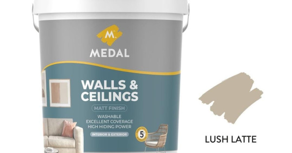 Medal - Wall & Ceiling - PVA - 20l Assorted Colours - Lush Latte