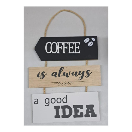 Wooden Wall Hung - Coffee Rules Sign