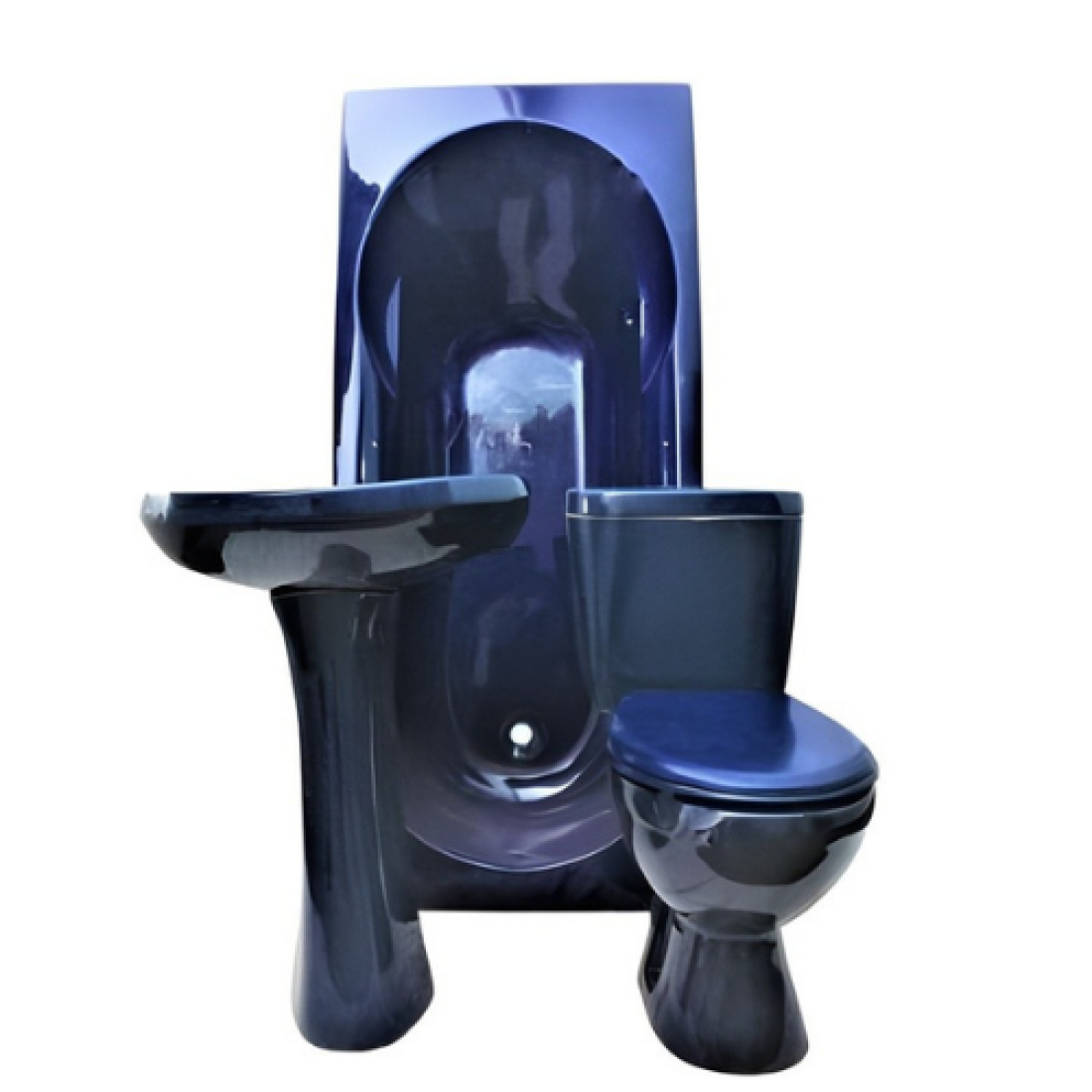 7 Piece Bath Combo - MIDNIGHT BLUE